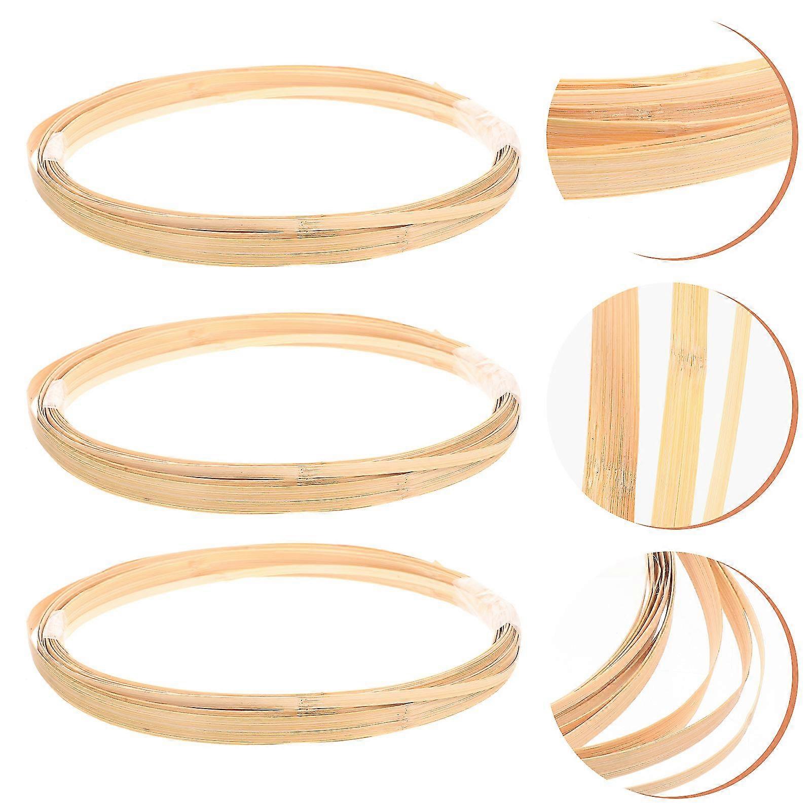 3 Rolls Rattan Decor Bamboo Strips Binder Cane Bamboo Bar Basket ...