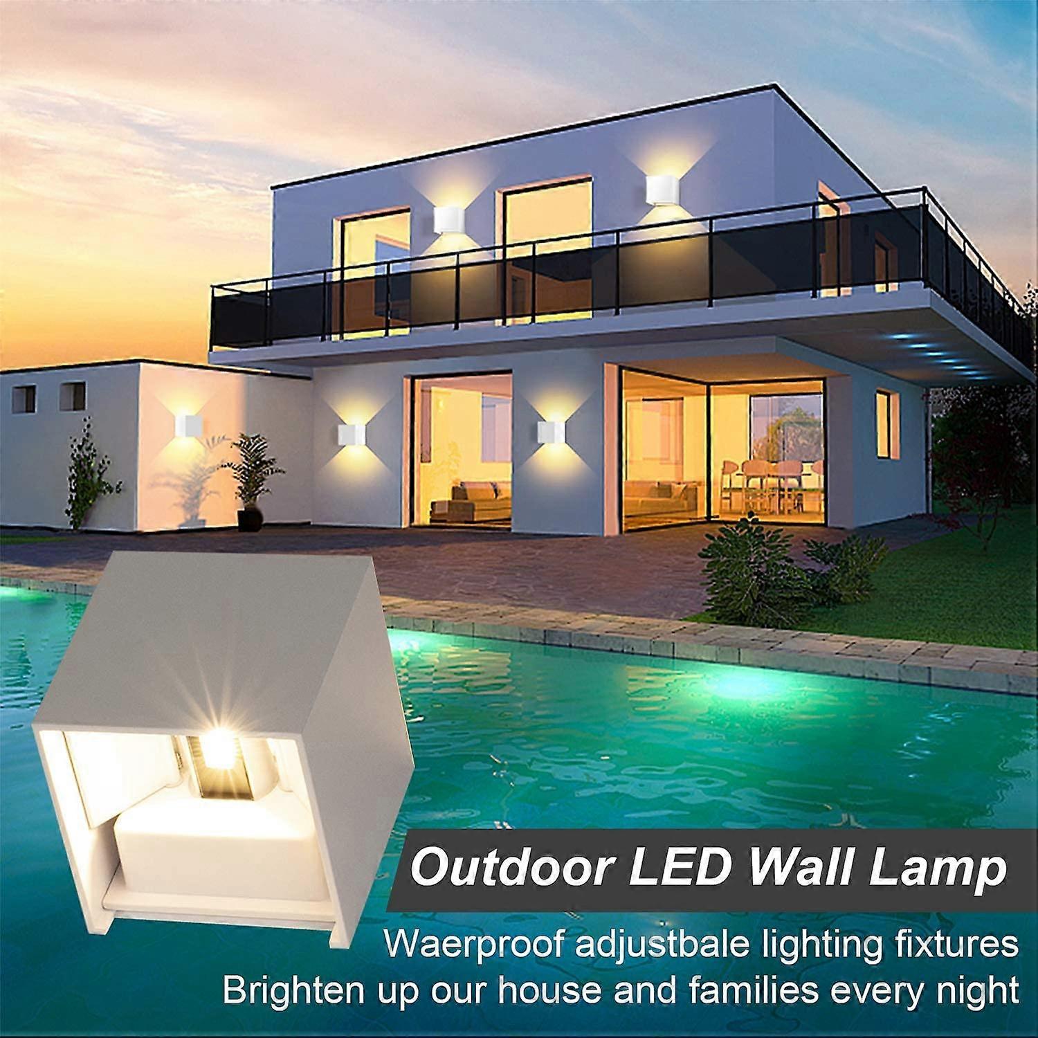 Outdoor LED Wall Lamp 12W Indoor Wall Lamp 3000K Warm White Waterproof ...