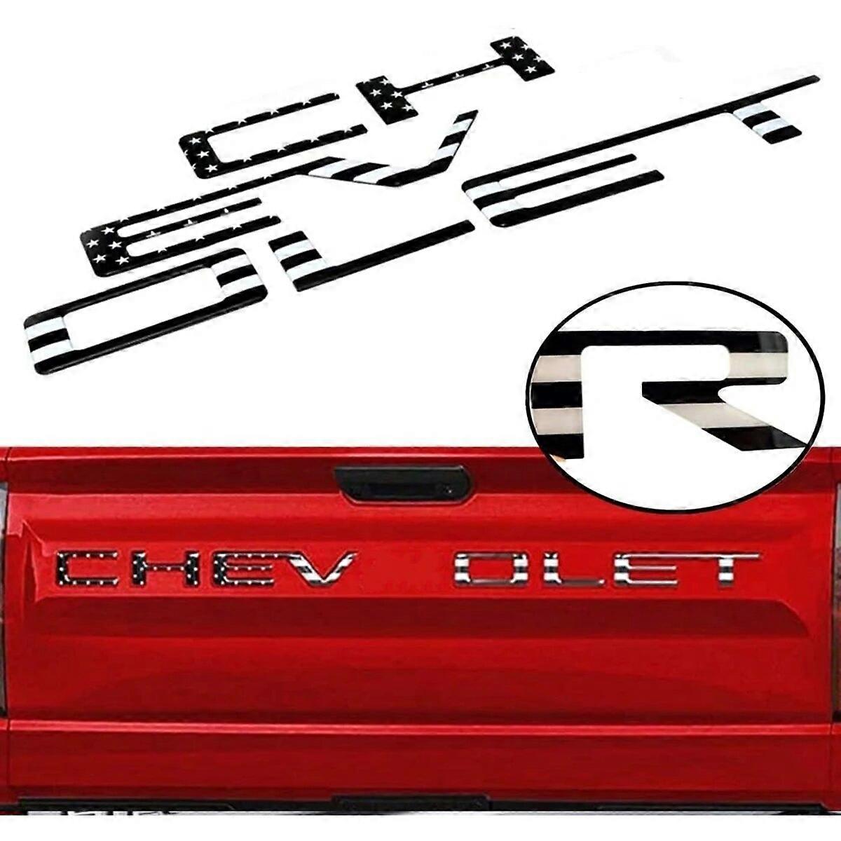 Car Tailgate Inserts Letters 3D Raised Rear Emblems Decal Stickers 3M ...
