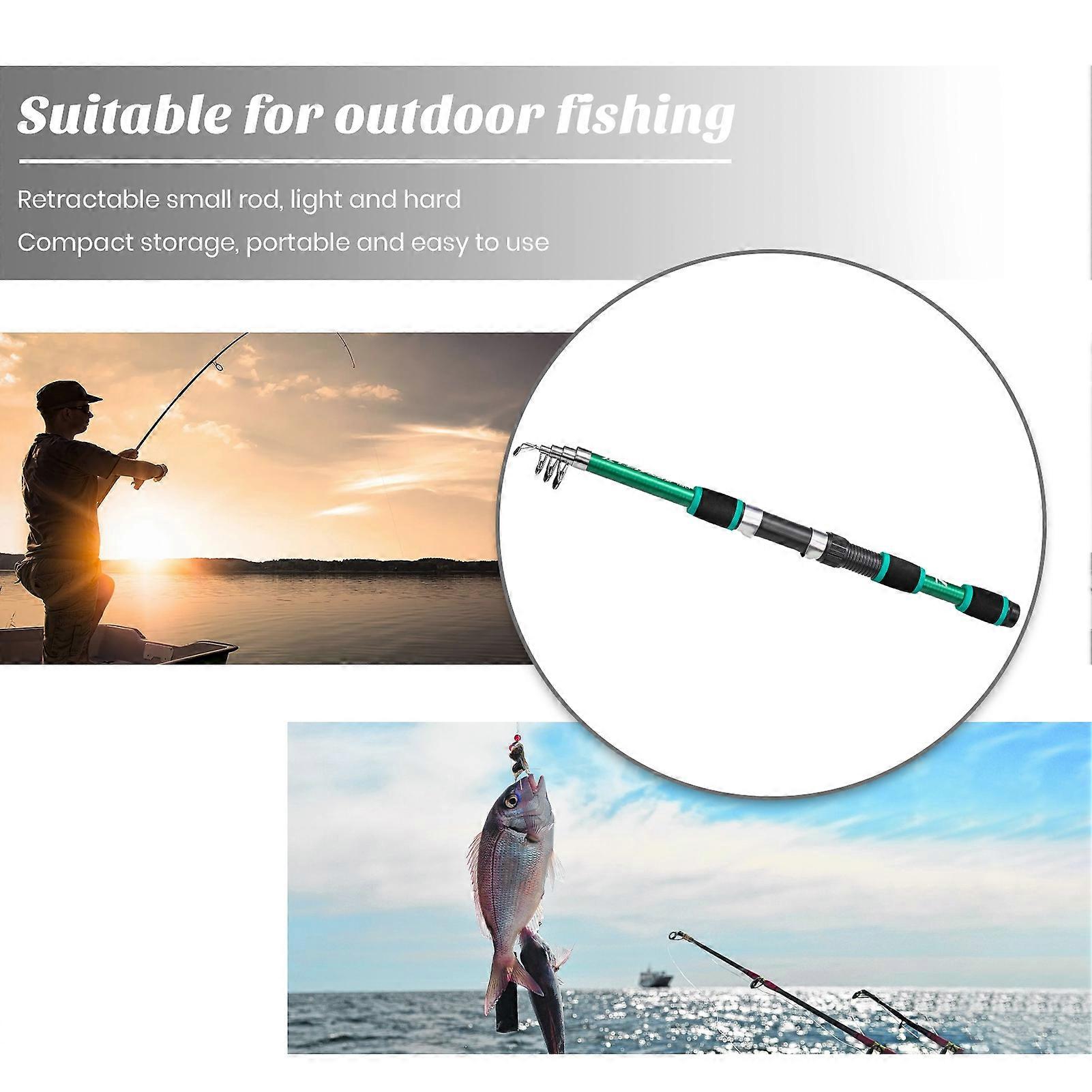 Telescopic Fishing Rod with Ergonomic Handle Portable Carp Spinning Rod ...