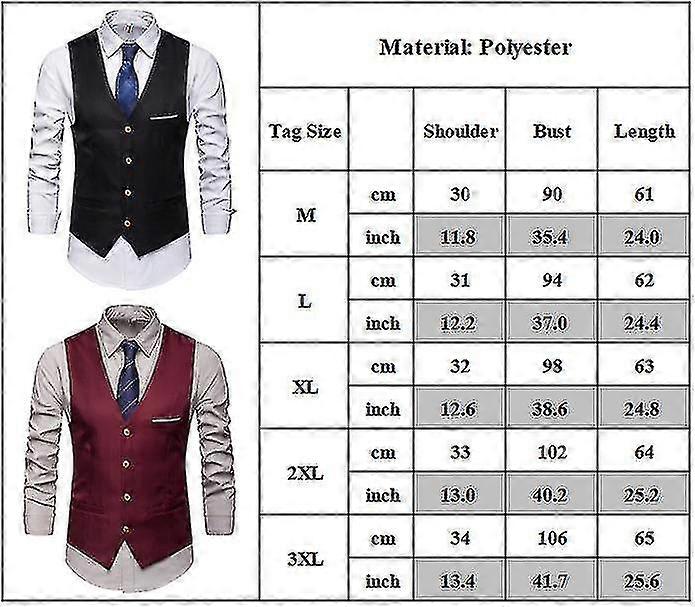 Men Solid Formal Buttons Suit Waistcoat With Pockets Business Office V ...