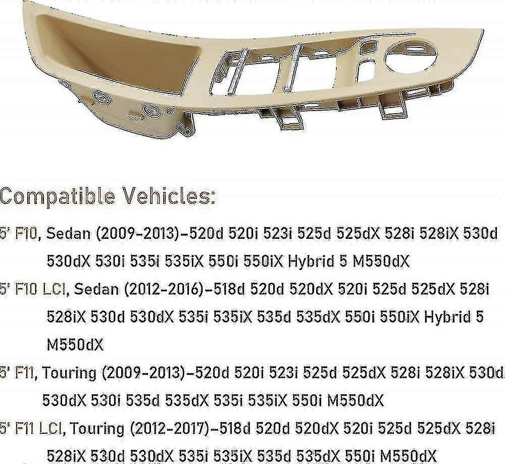 For Bmw 5 Series F10/f11 Door Handle, Front Door Handle, Left Inner ...