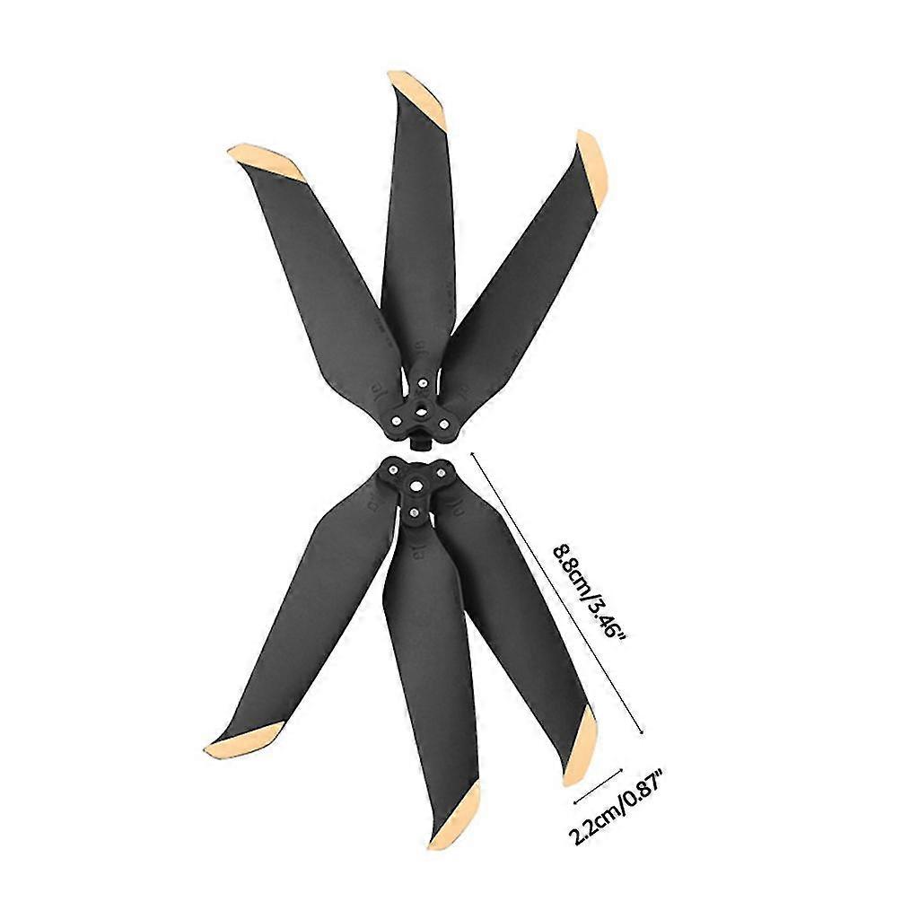 2 Pairs 7238f Quick-release Propellers Low-noise Folding Props Blades Replacement Drone Wing ...
