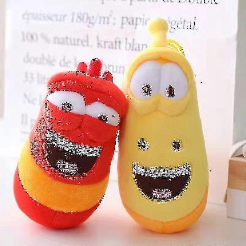 3 Pcs Larva Plush Toys Yellow Insect Red Insect Cartoon Larva Toys ...