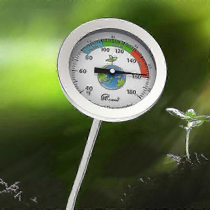 Compost Thermometer - Stainless Steel Dial Thermometer For Home ...