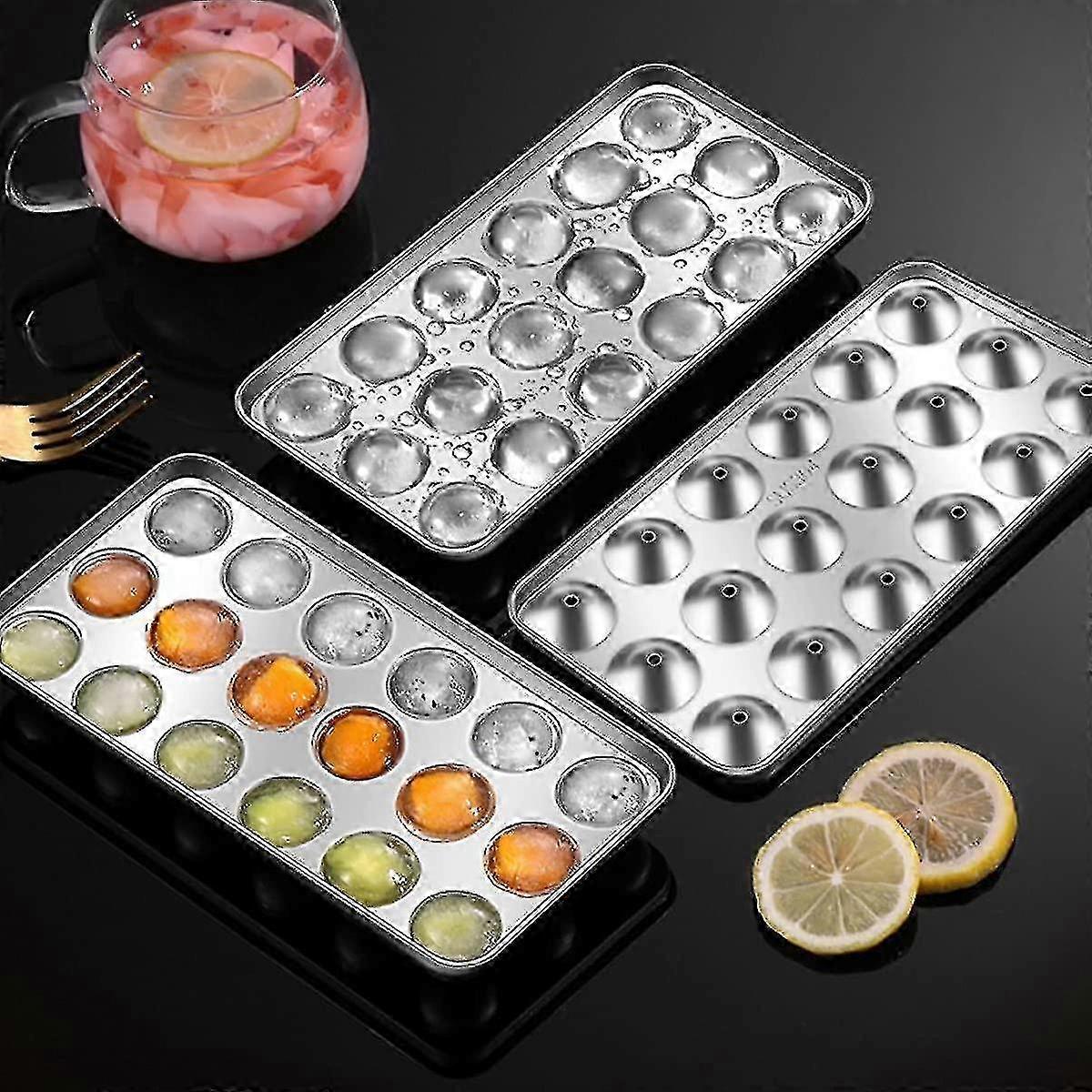 Tray Ice Cubes, Ice Cube Tray With Lid, Ice Mold Tray; Reusable ...