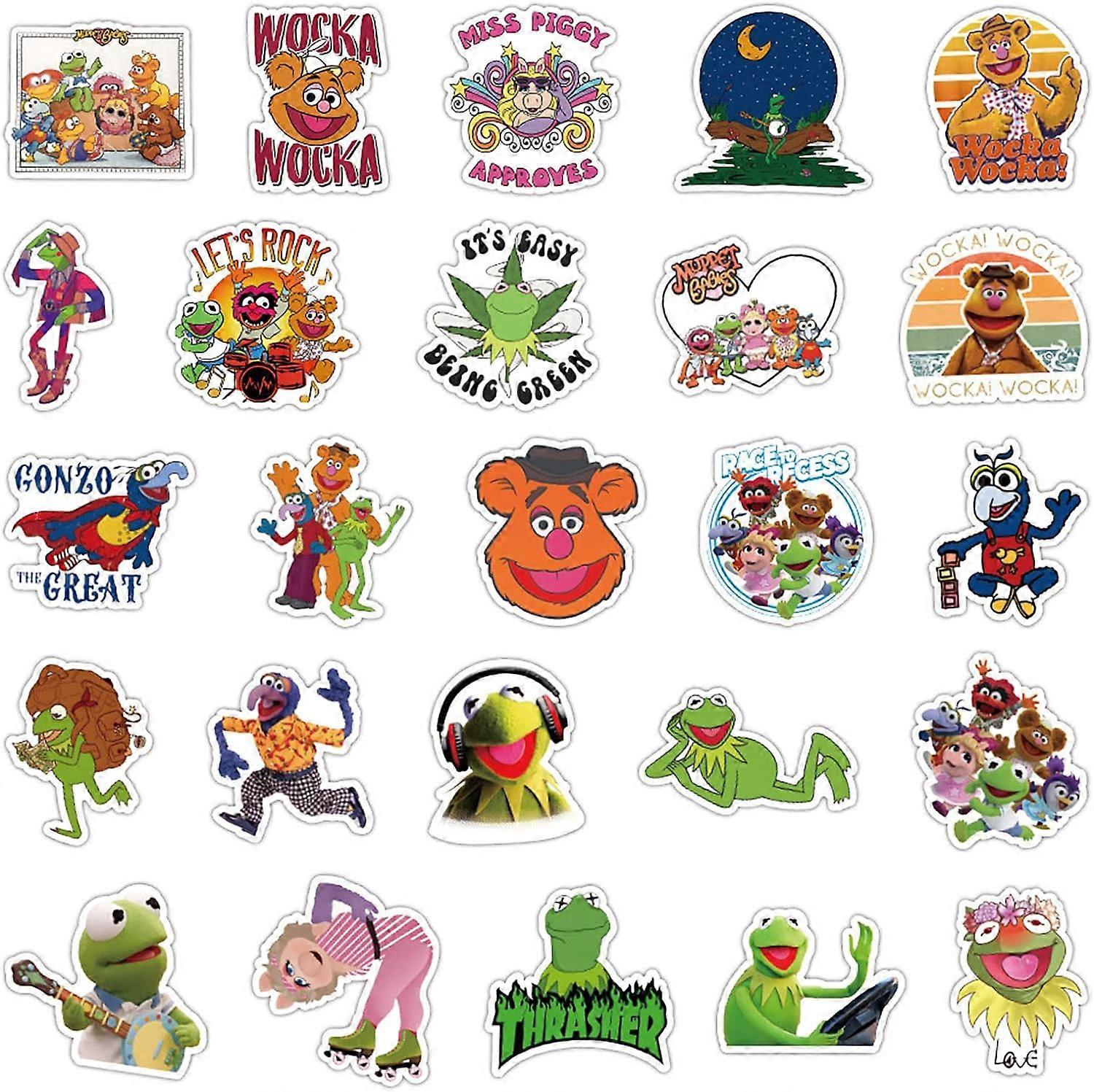 THe Muppet Show Stickers Kermit The Frog Stickers 50pcs Funny Meme ...