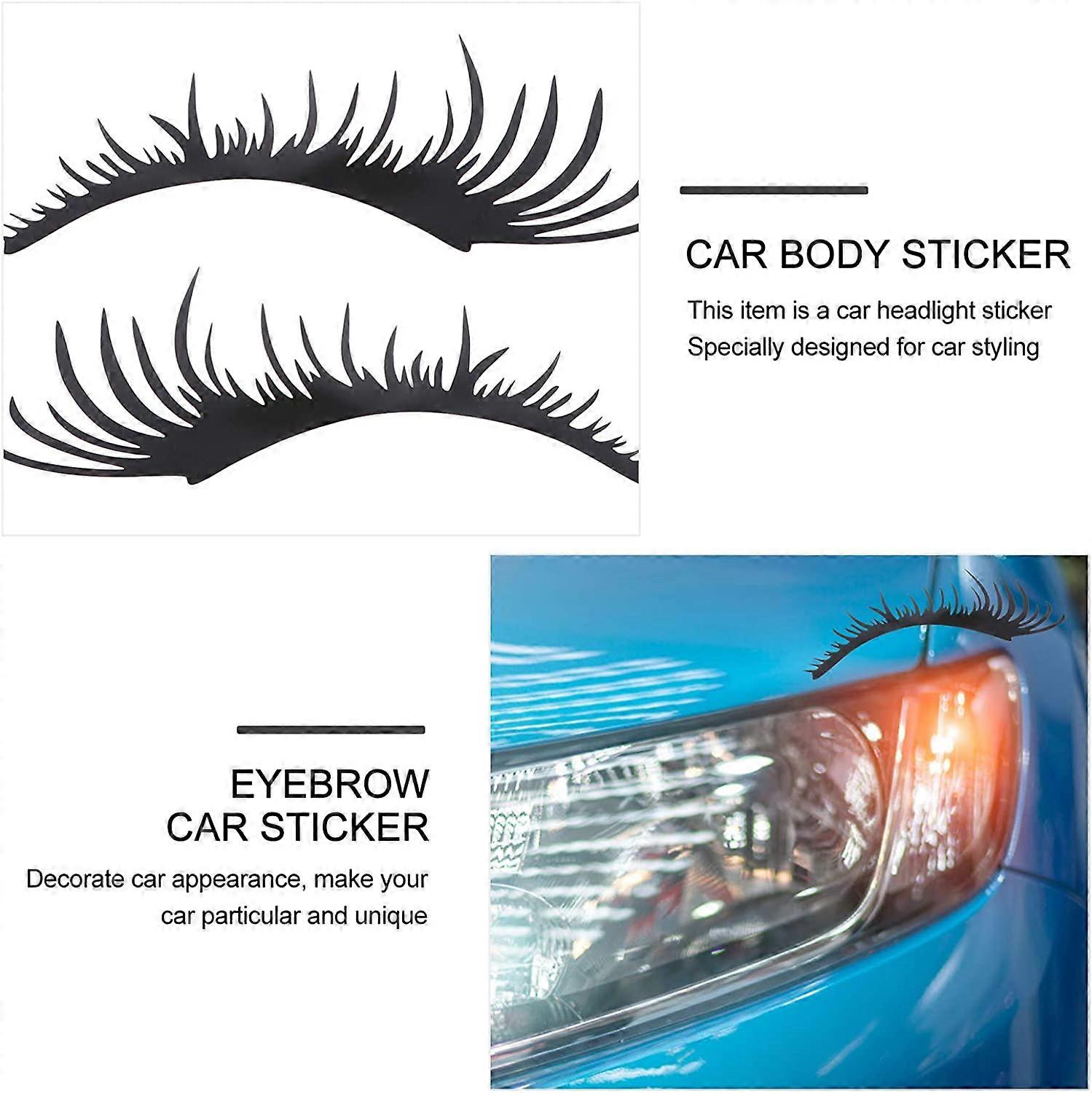2 Pairs Car Eyelashes for Headlight Car Headlight Stickers Funny Auto ...