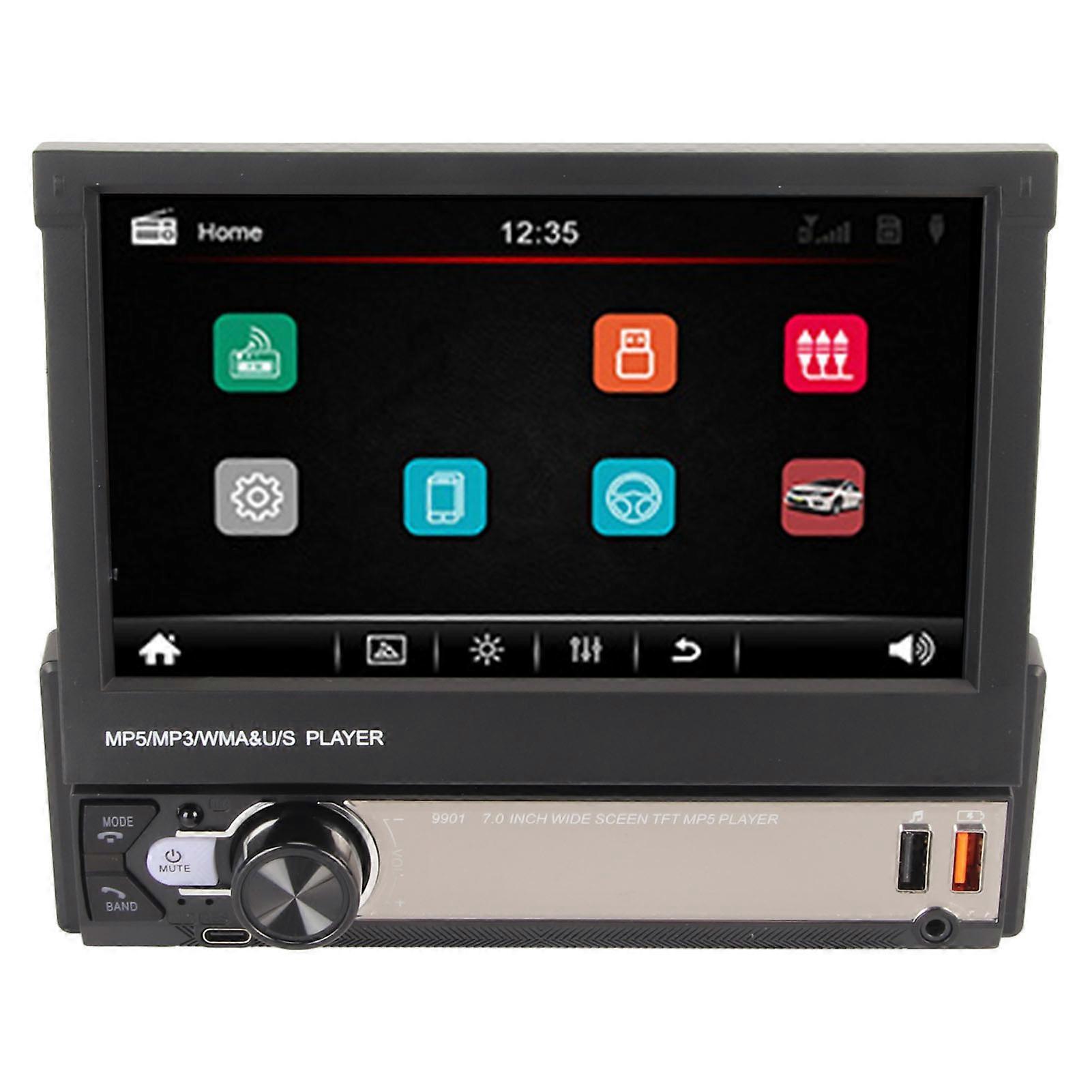 7in Car MP5 Player HD Retractable Screen 12 LED Backup Cameras Wireless ...