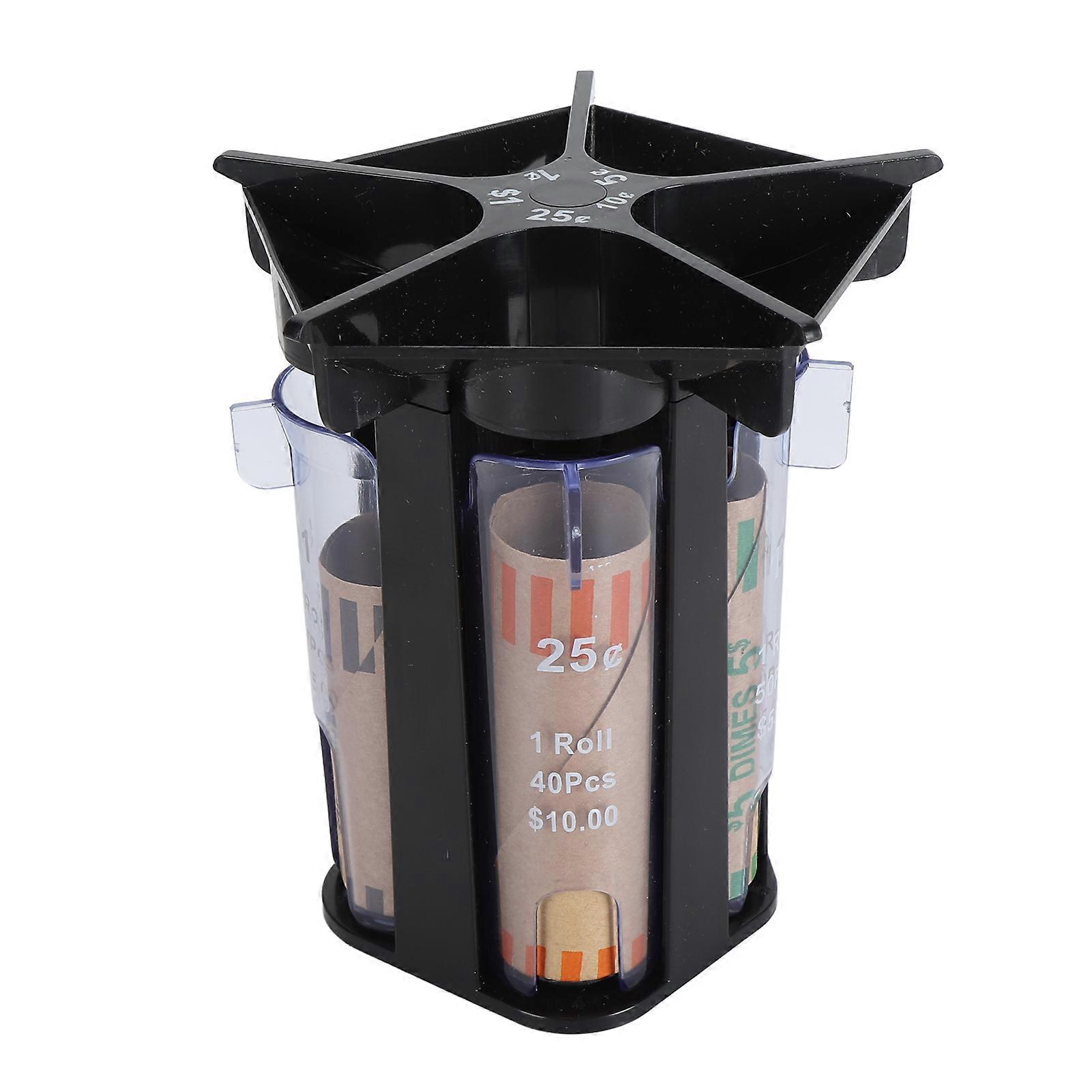 Coin Counter Coin Sorter Tube ABS 5 in 1 Coin Organizer Change Counter ...