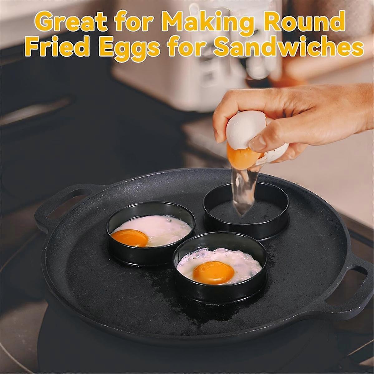 6Pcs C pet Rings, 4 Inch Double Rolled Stainless Steel Round Cake Tart ...