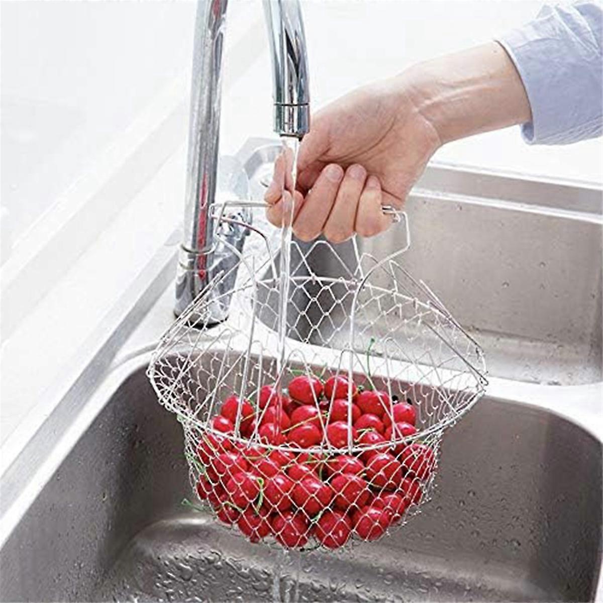 Kitchen Multi-Function Poaching Boiling Deep Frying Basket, Household ...
