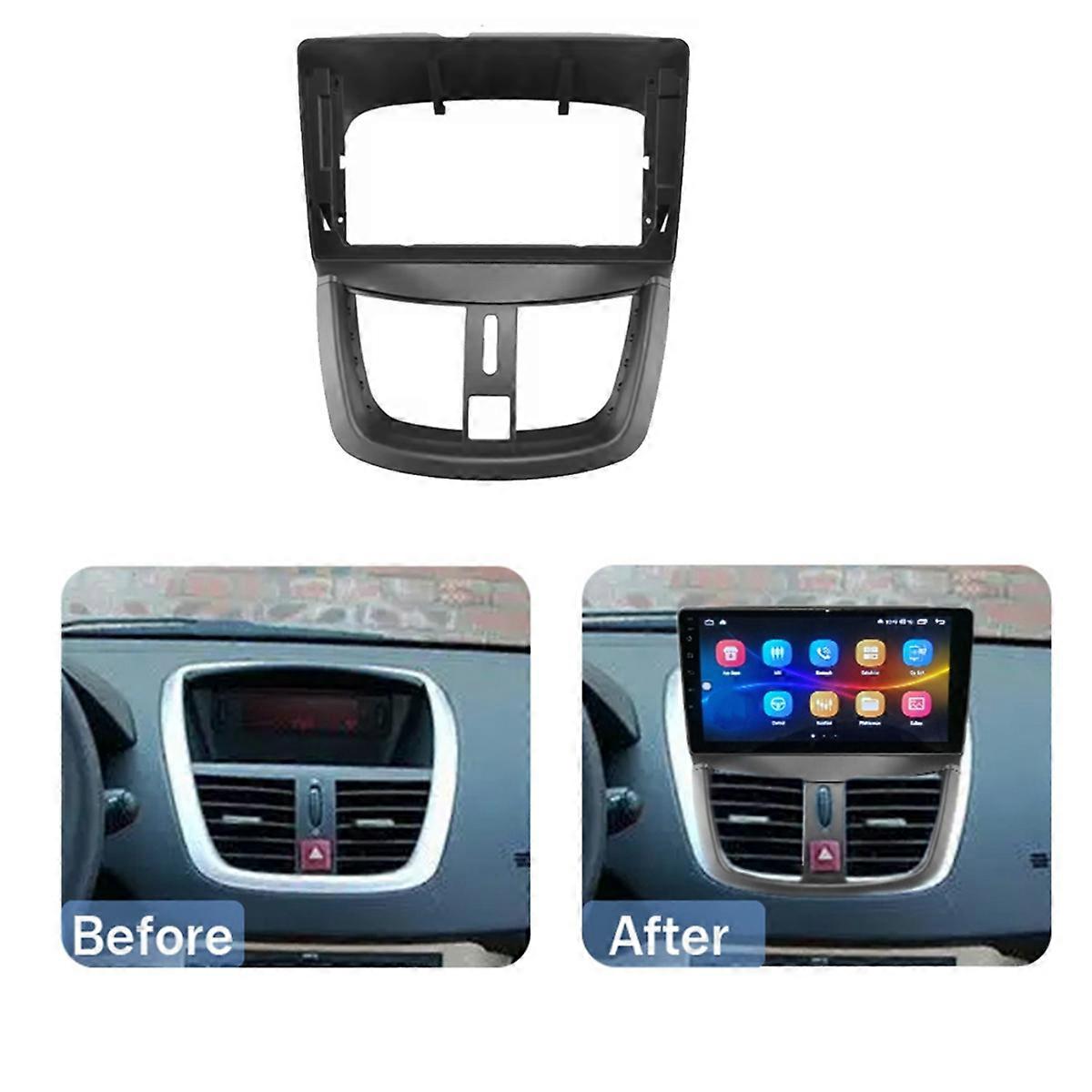 9 Inch 2Din Car Radio Fascias Frame Navigation Frame Stereo Panel ...
