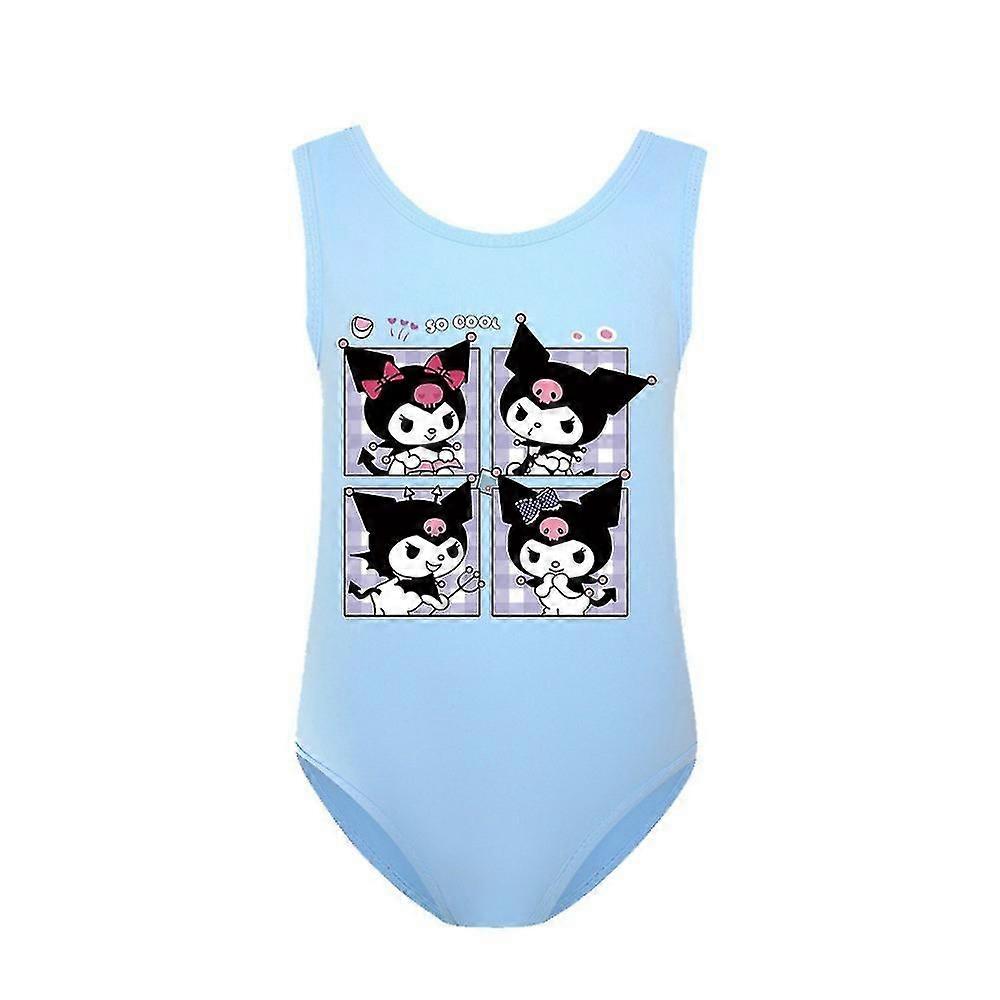 7-14 years old kids girls cartoon anime swimming costume one piece ...