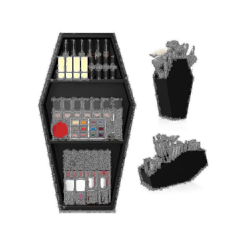 Makeup Coffin Shelf, Gothic Makeup Organizer For Spooky , Wall Mounted ...