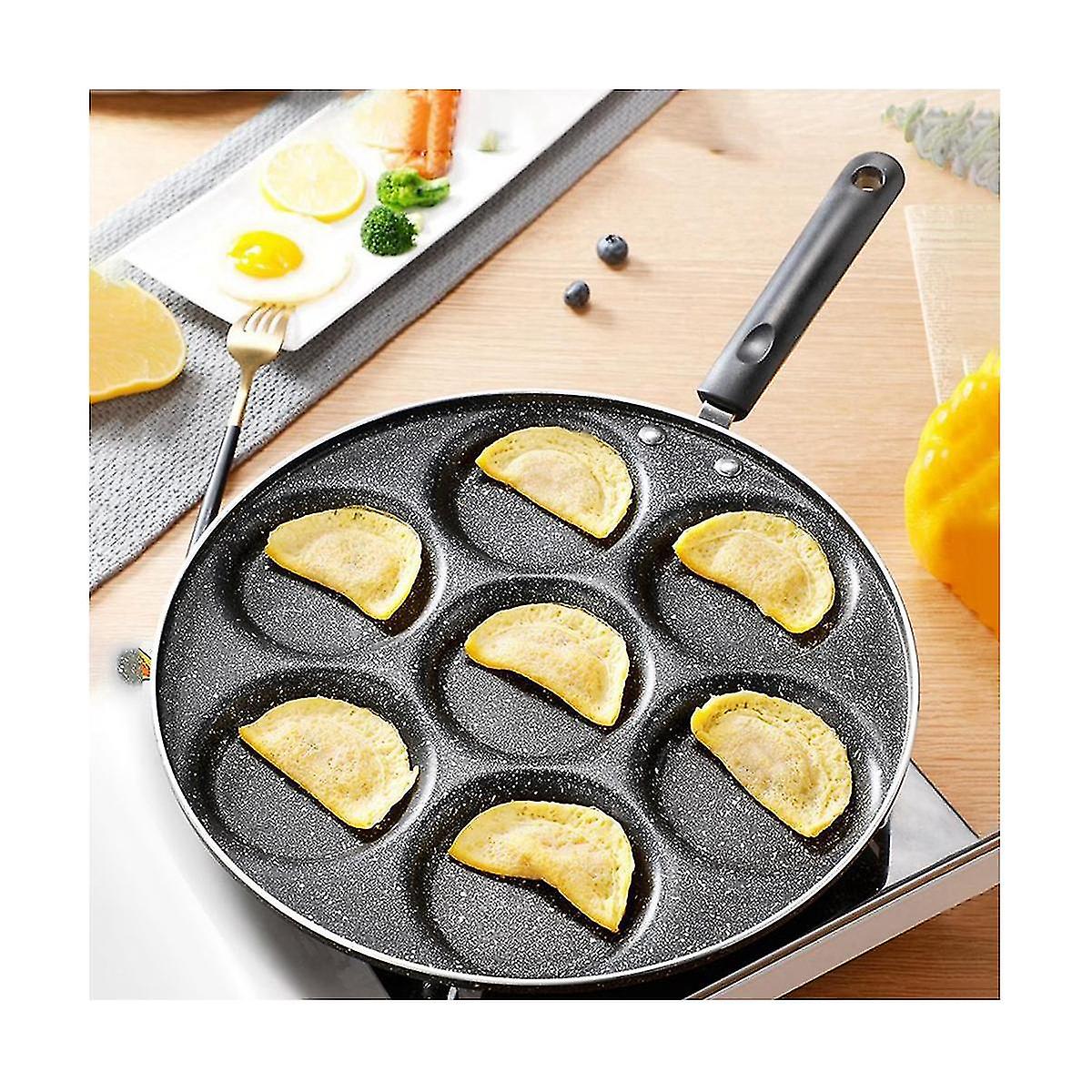 7 S Pancakes Frying Pans Breakfast Egg Pan Durable Non-stick Pan Holes ...