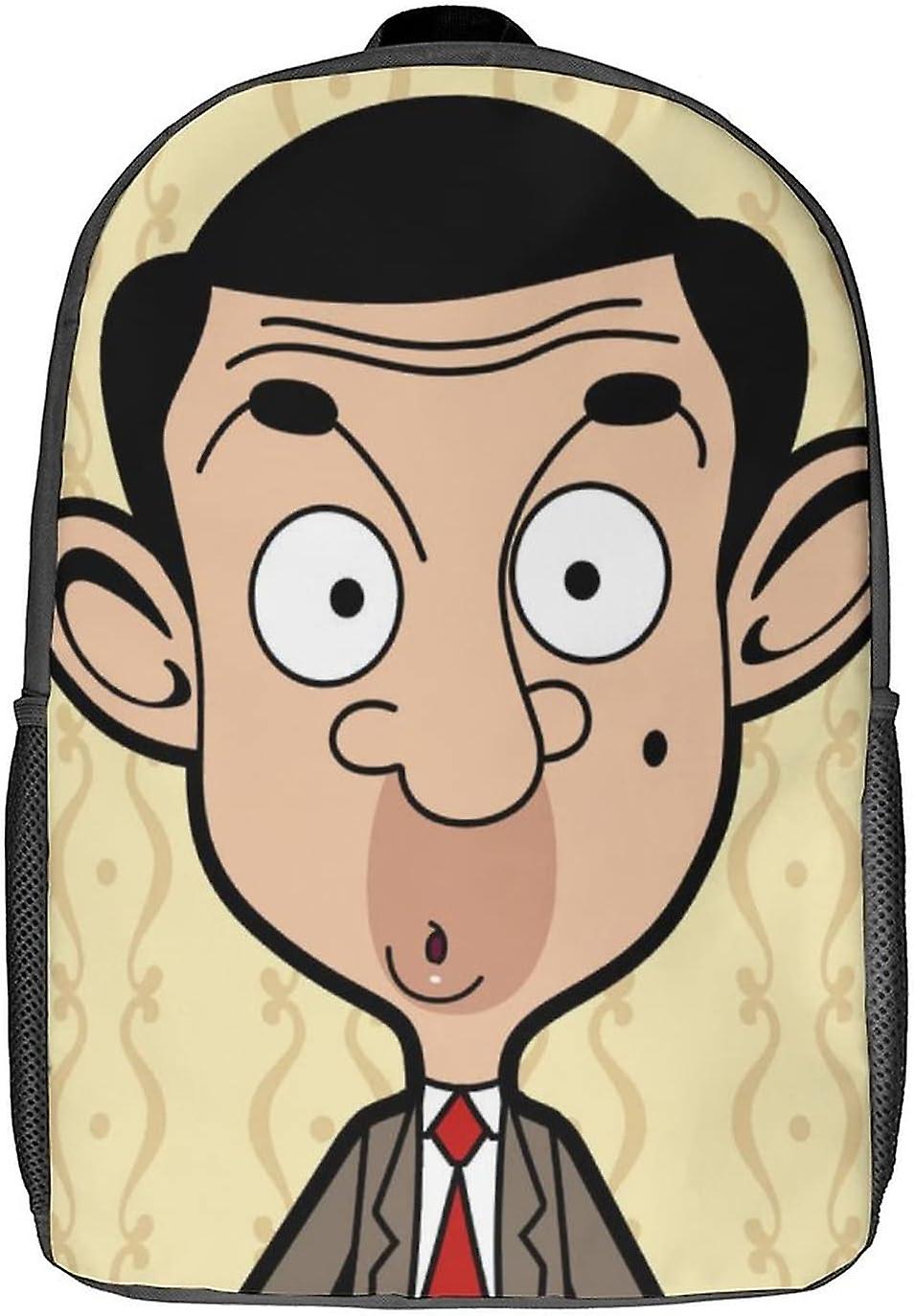 GENBAK Mr Bean Bookbags 3D Printed Anime Characters School Backpacks ...