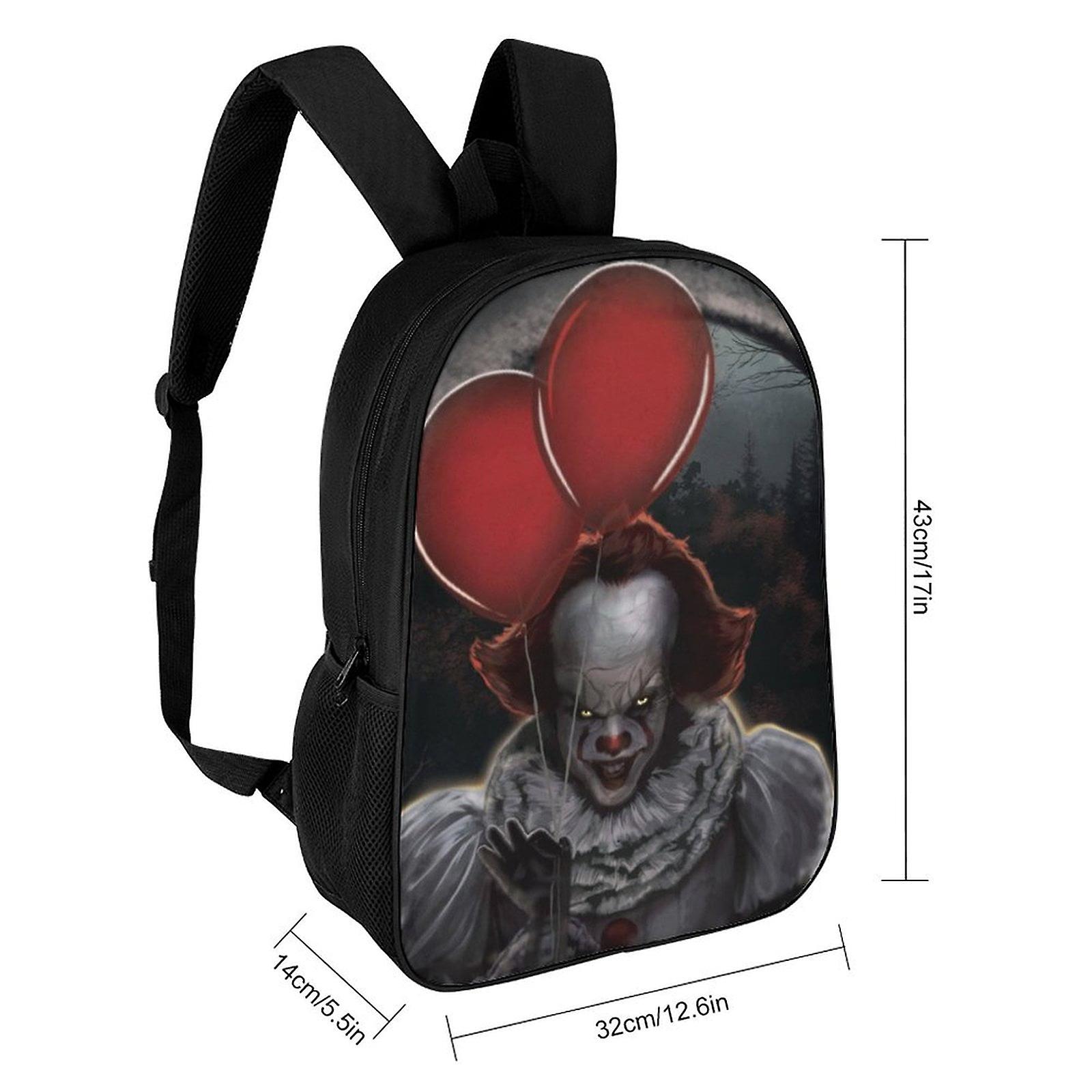 It Clown Pennywise Backpack Casual Daypack School Bag Bookbag Satchel ...