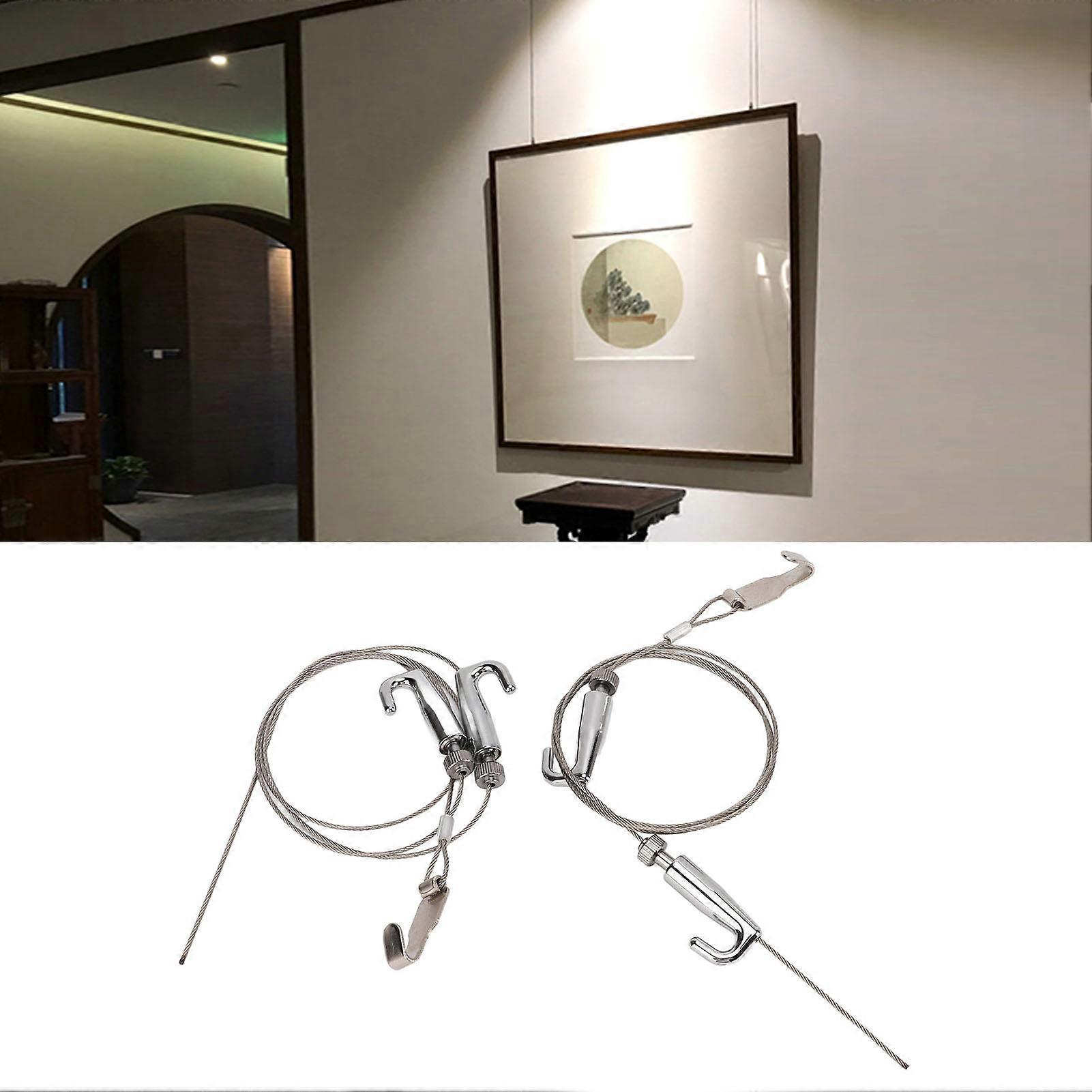 2pcs Picture Rail Hanging System Professional Adjustable Picture ...