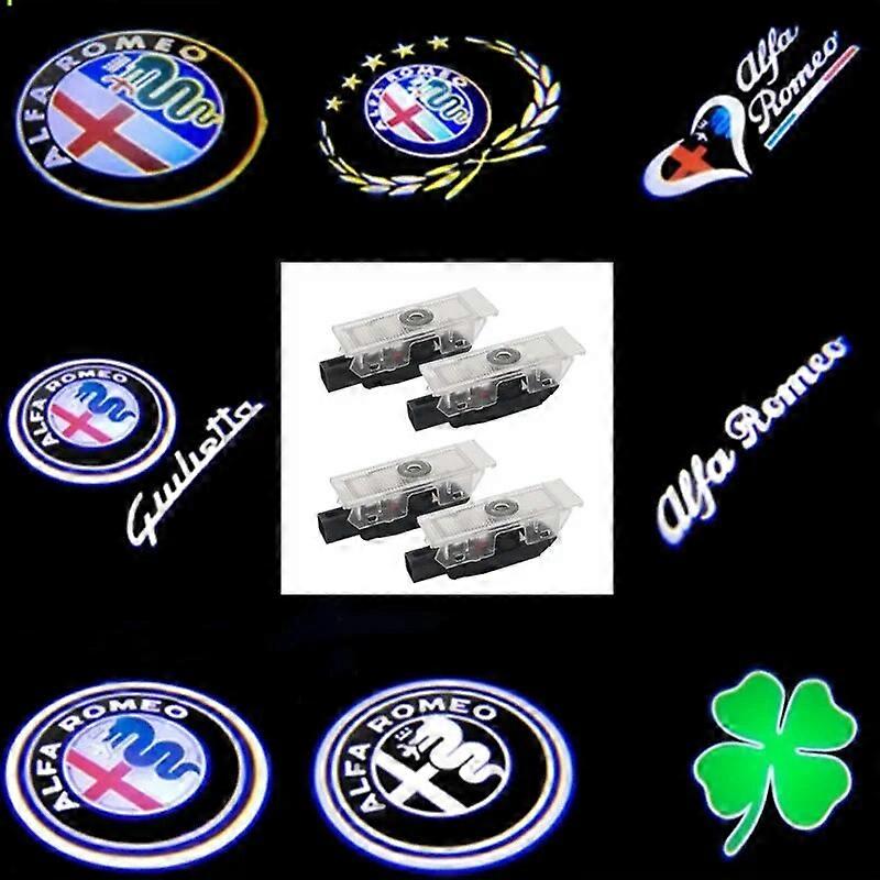 2pcs Car loho LED Door Light Welcome Light Logo Projector Lamp for Alfa ...