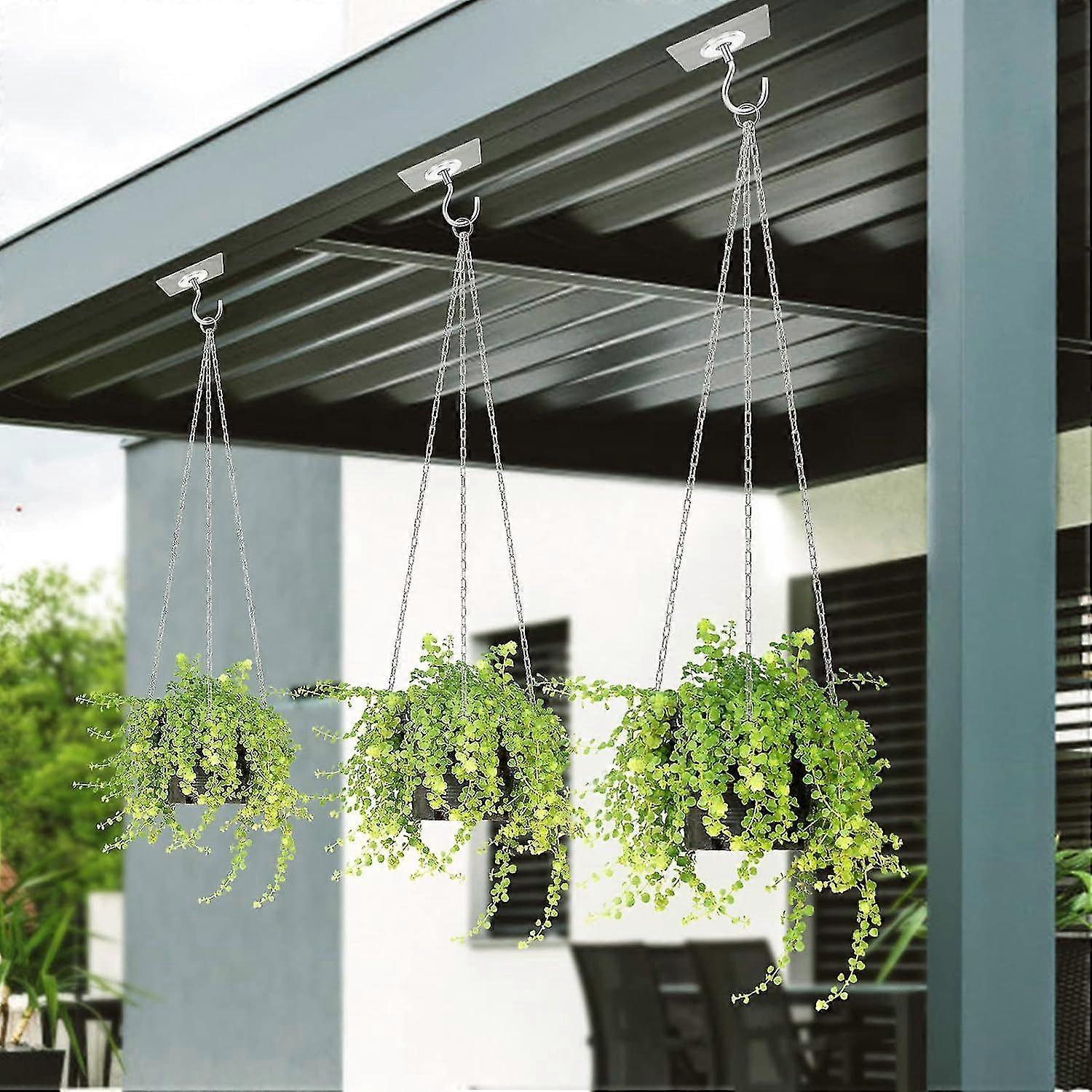 Adhesive Ceiling Hooks,10 Pack No Drill Ceiling Hanging Hook for ...