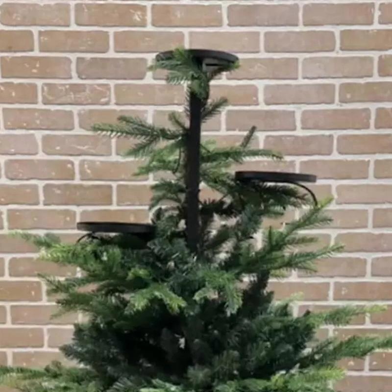 Black Triple Tree Topper,Triple Tree Topper Candle Holder for Christmas ...