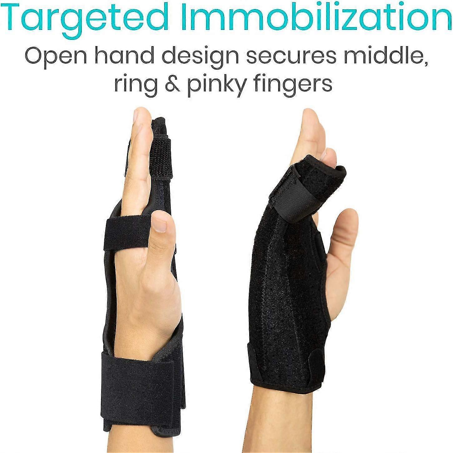 Finger Splint - Supports Pinky, Ring, Middle Metacarpals And Knuckles - Right Or Left Adjustable ...