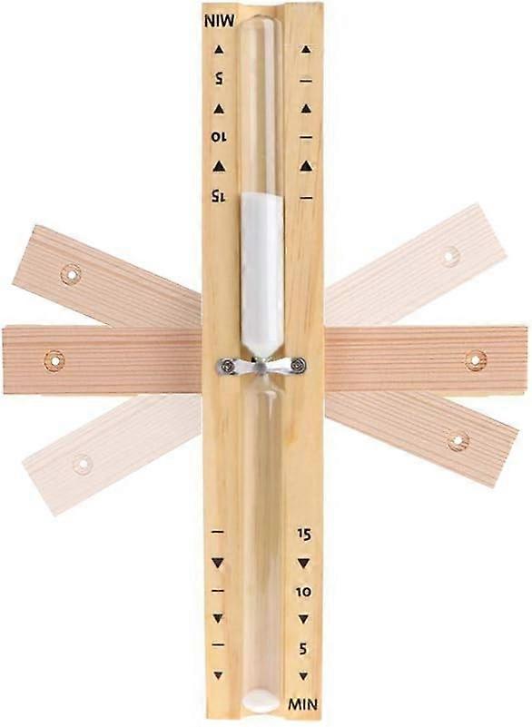 Sauna Hourglass(15 Minutes) with Rotating Timer, Wooden Hourglass Timer ...