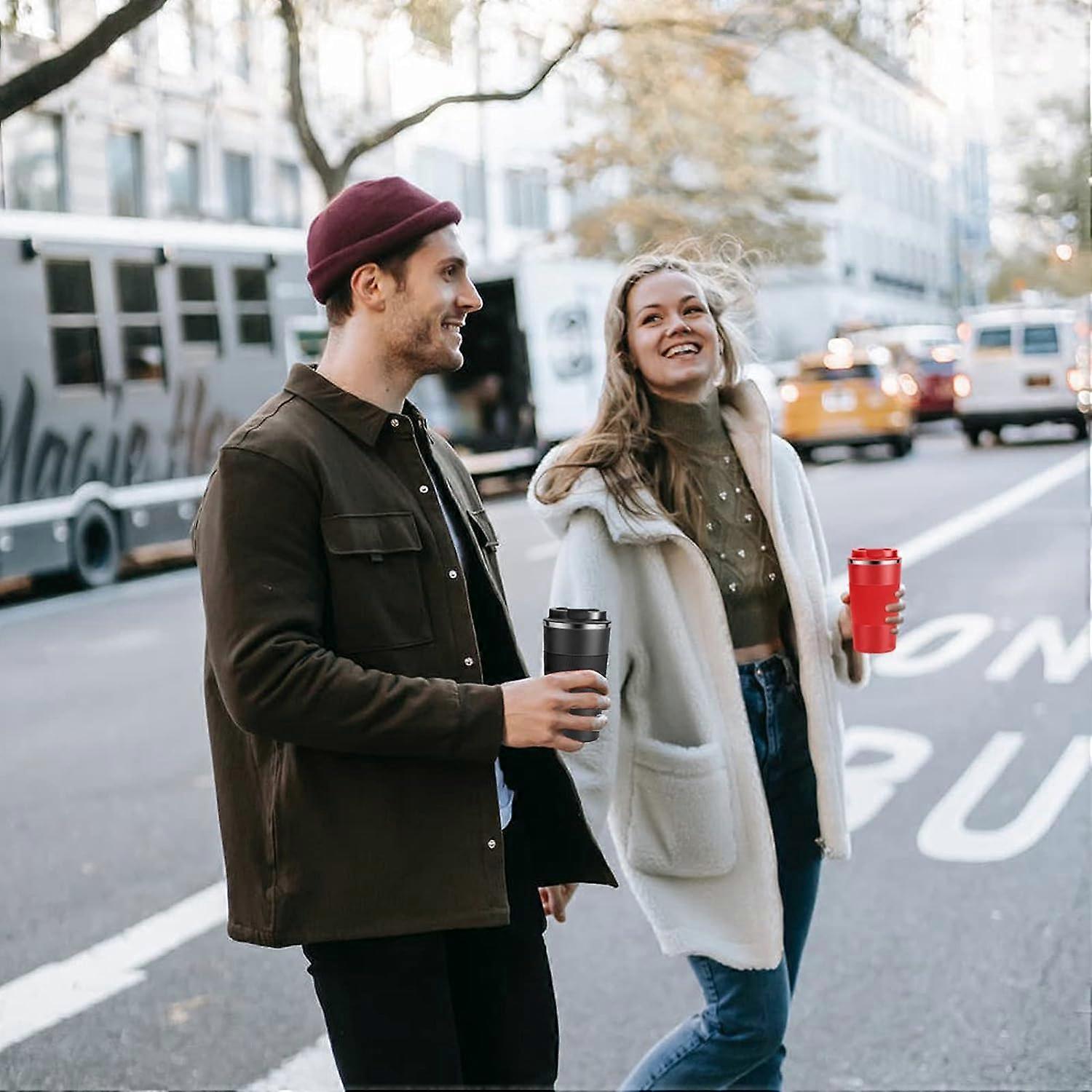 Travel Mug Reusable Insulated Coffee Cups Vacuum Insulation Flasks ...