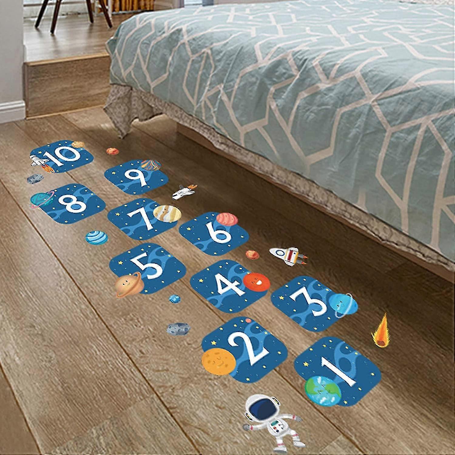 Digital Hopscotch Game Floor Stickers Creative Universe Number Puzzle ...