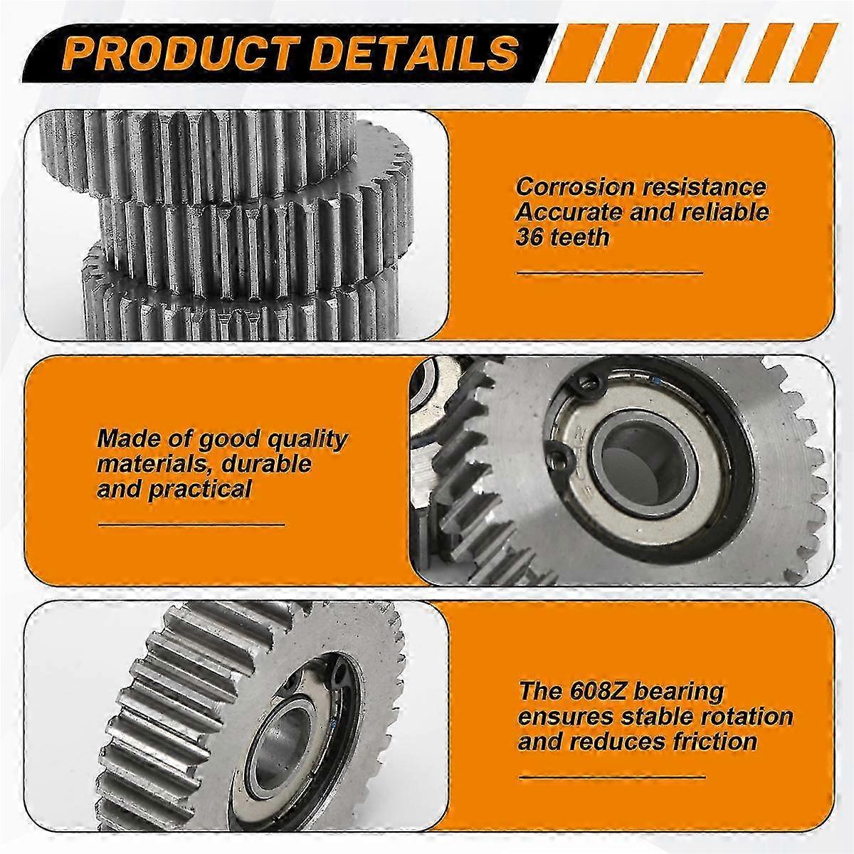 3Pcs Electric Bicycle Planetary Gear 608Z 36 Teeth Gears Steel Motor ...