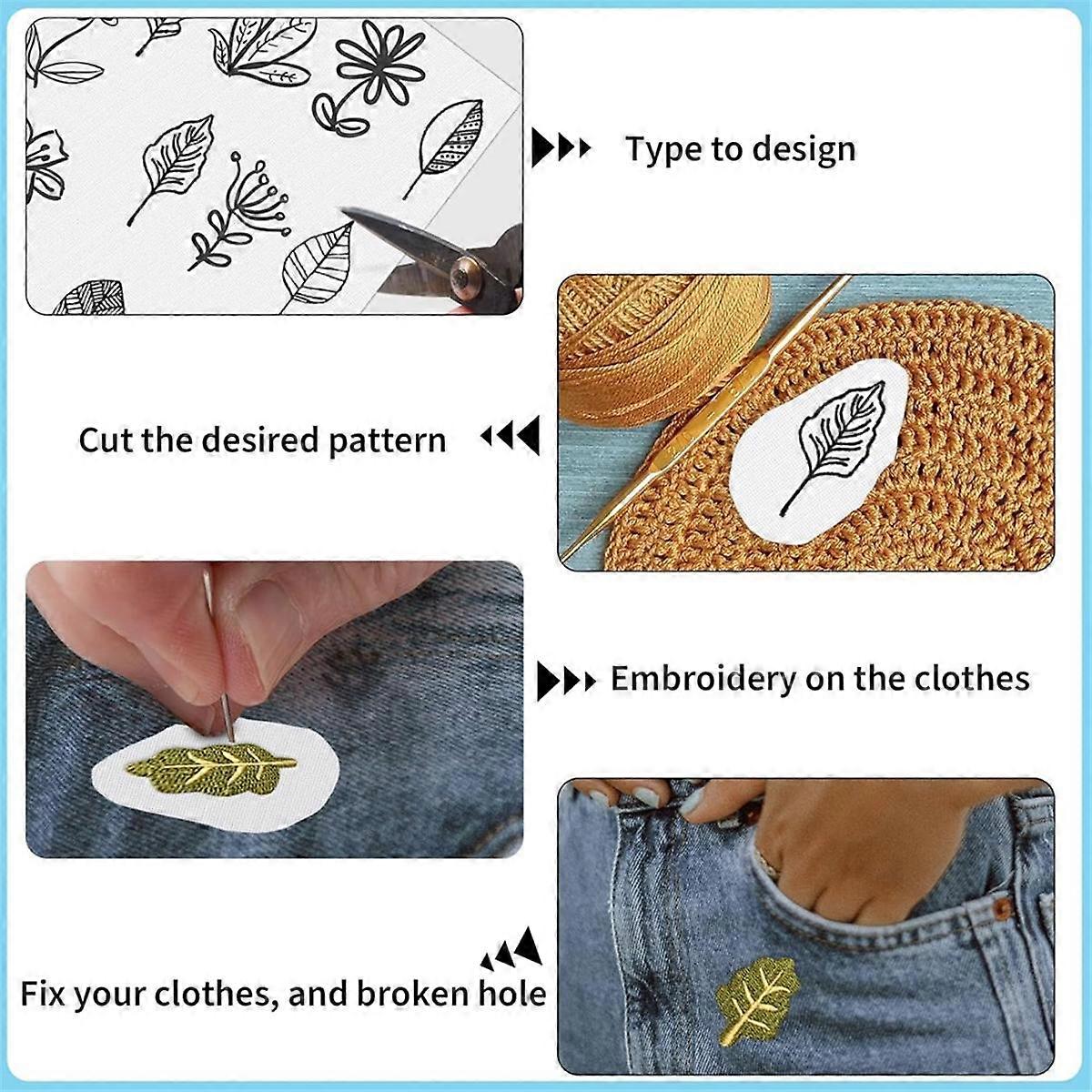 Stick & Embroidery Paper for Embroidery Dissolvable Embroidery Transfer ...