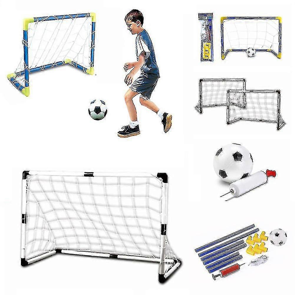Sinknap Mini Inflatable Football Soccer Goal Post Net Set Kids Indoor ...