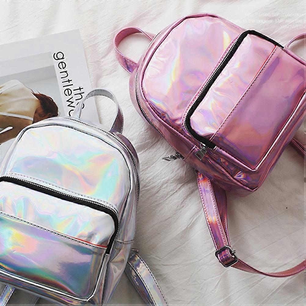 Chic Holographic Backpack Hologram School Shoulder Bag Satchel for ...