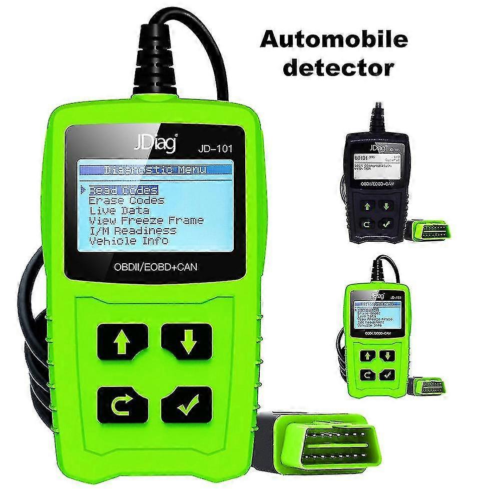 Jd101 Obdii Eobd Code Scanner Car Vehicle Lcd Error Reader Diagnostic Device Green | Fruugo DE