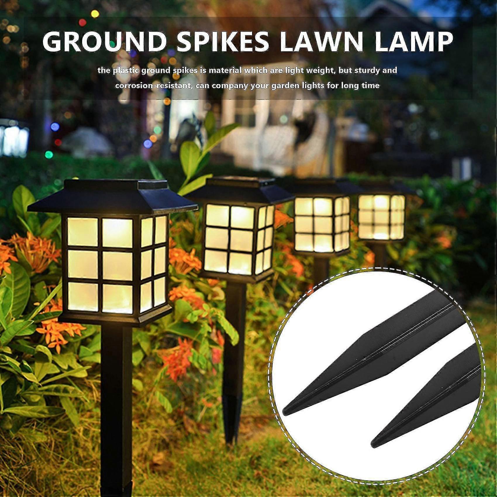 12 Pcs Spikes Solar Torch Lights Replacement Abs Spikes Ground Stake ...