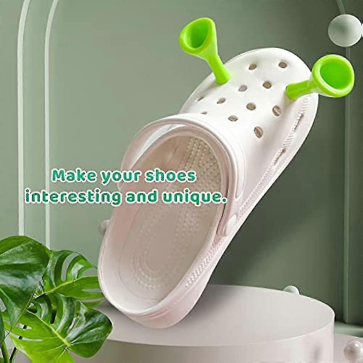 10pcs Cartoon Ear Shoe Ch , Mini Shrek Ears Shoe Ch For Crocs, Cartoon ...