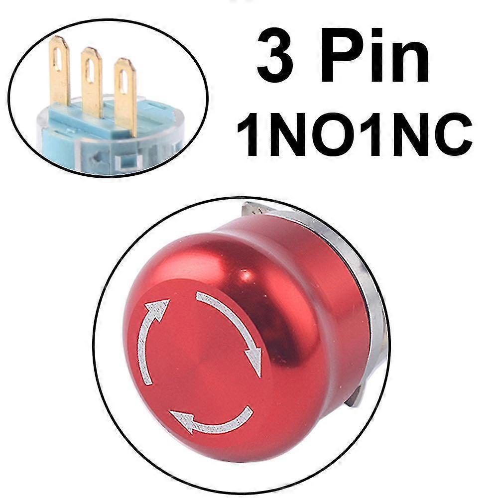 16mm 19mm 22mm Metal Aluminum Emergency Stop Push Button Switch ...
