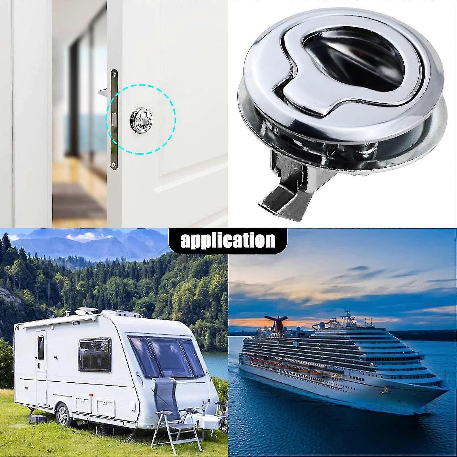 Stainless Steel Flush Pull Hatch Latch Slam Latch, Boat Hatch Lockflush ...