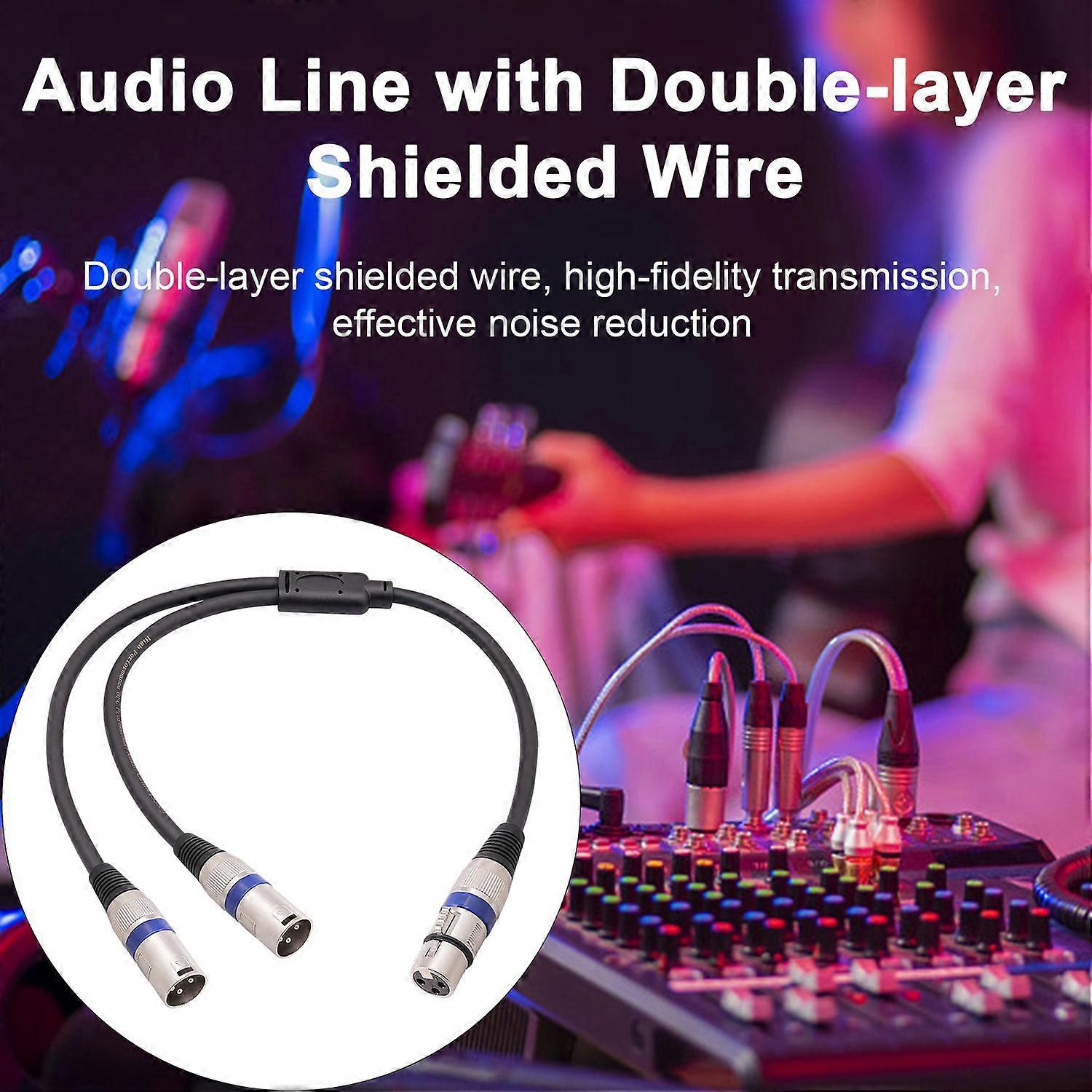 XLR Y-Splitter Cable XLR Male to Dual XLR Female Y-Splitter 3Pin ...