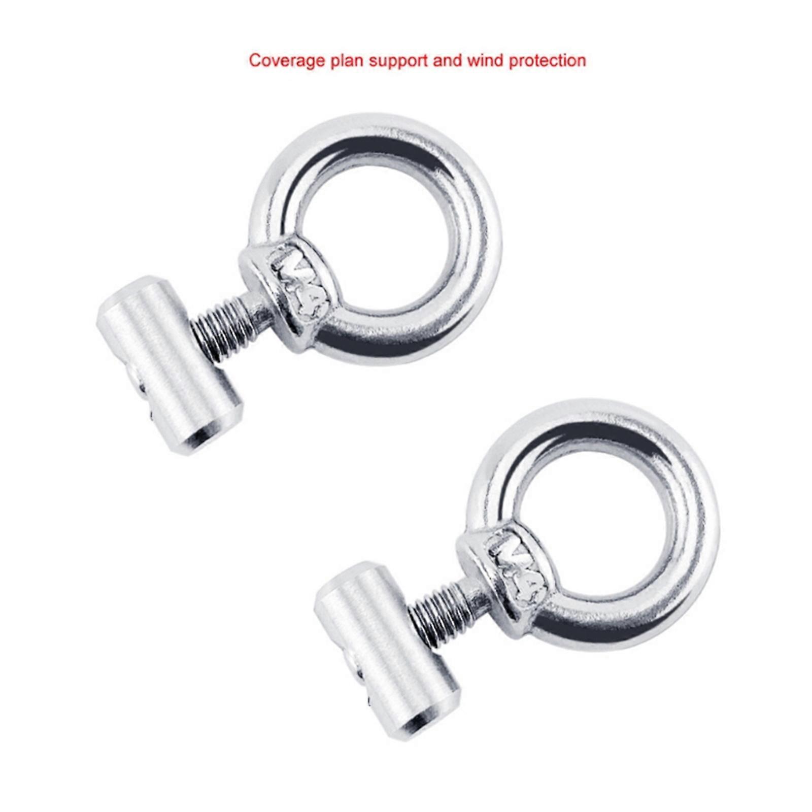 Stainless Steel Awning Rail Stoppers with Carabiner Hooks 4mm Stops ...