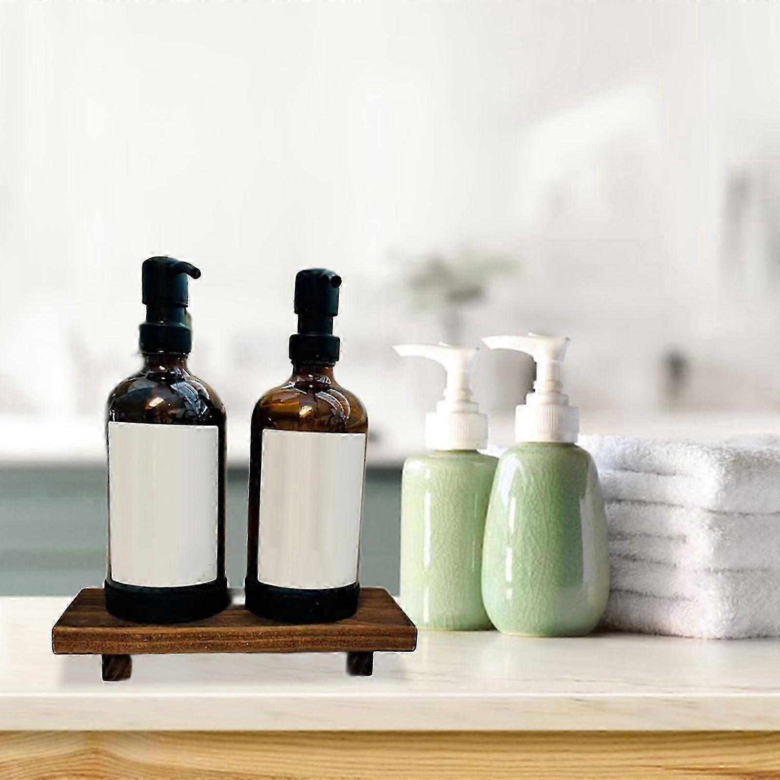 Wood Pedestal Soap Stand Pedestal Riser Tray Counter Modern Soap Dish ...