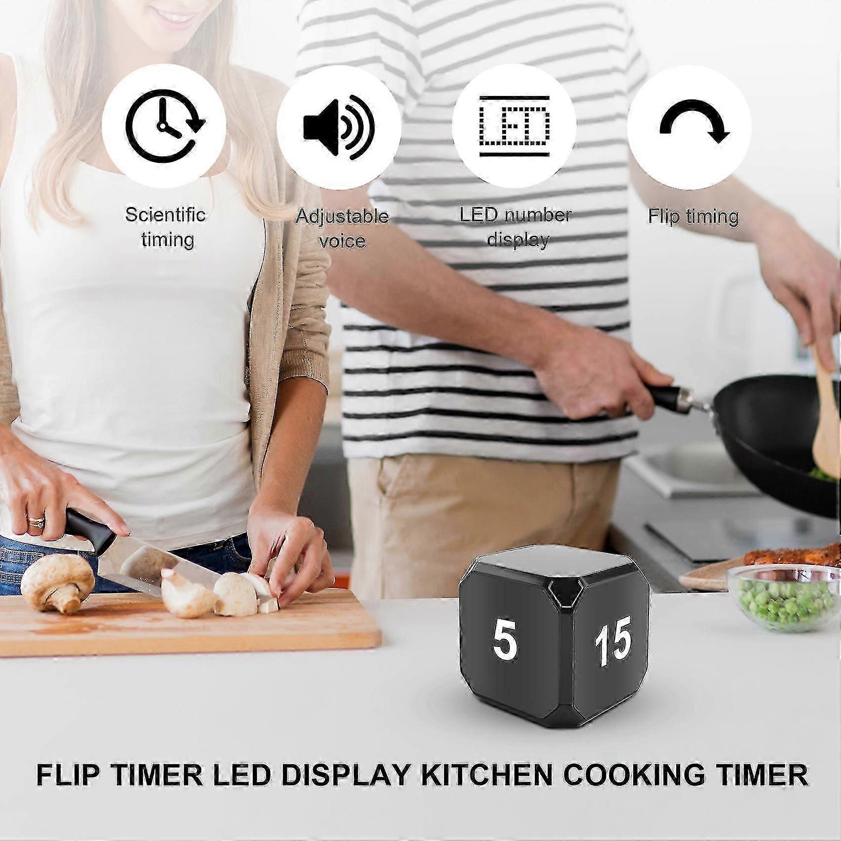 Cube Timer Kitchen Timer Gravity Sensor Flip Meditation Timer Management And Countdown 5 15 25