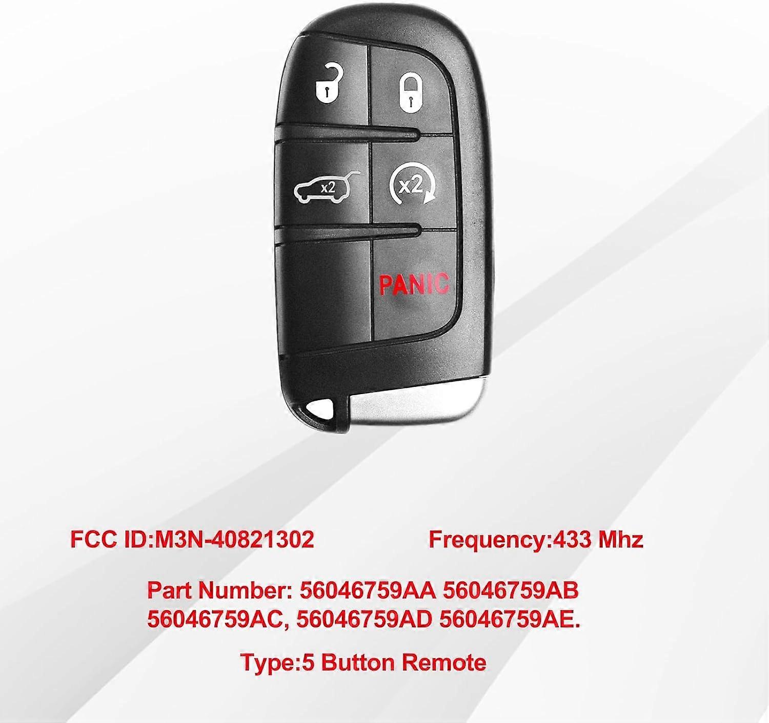 Self-Programmable Replacement for Proximity Smart Key Fob for Jeep ...