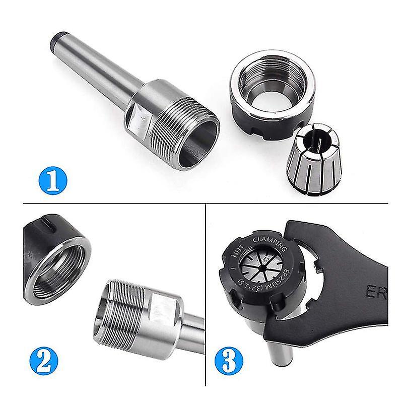 Er25 Collet Set Chuck with Mt2 Er25 M10 Motor Extension Rod, Cnc ...