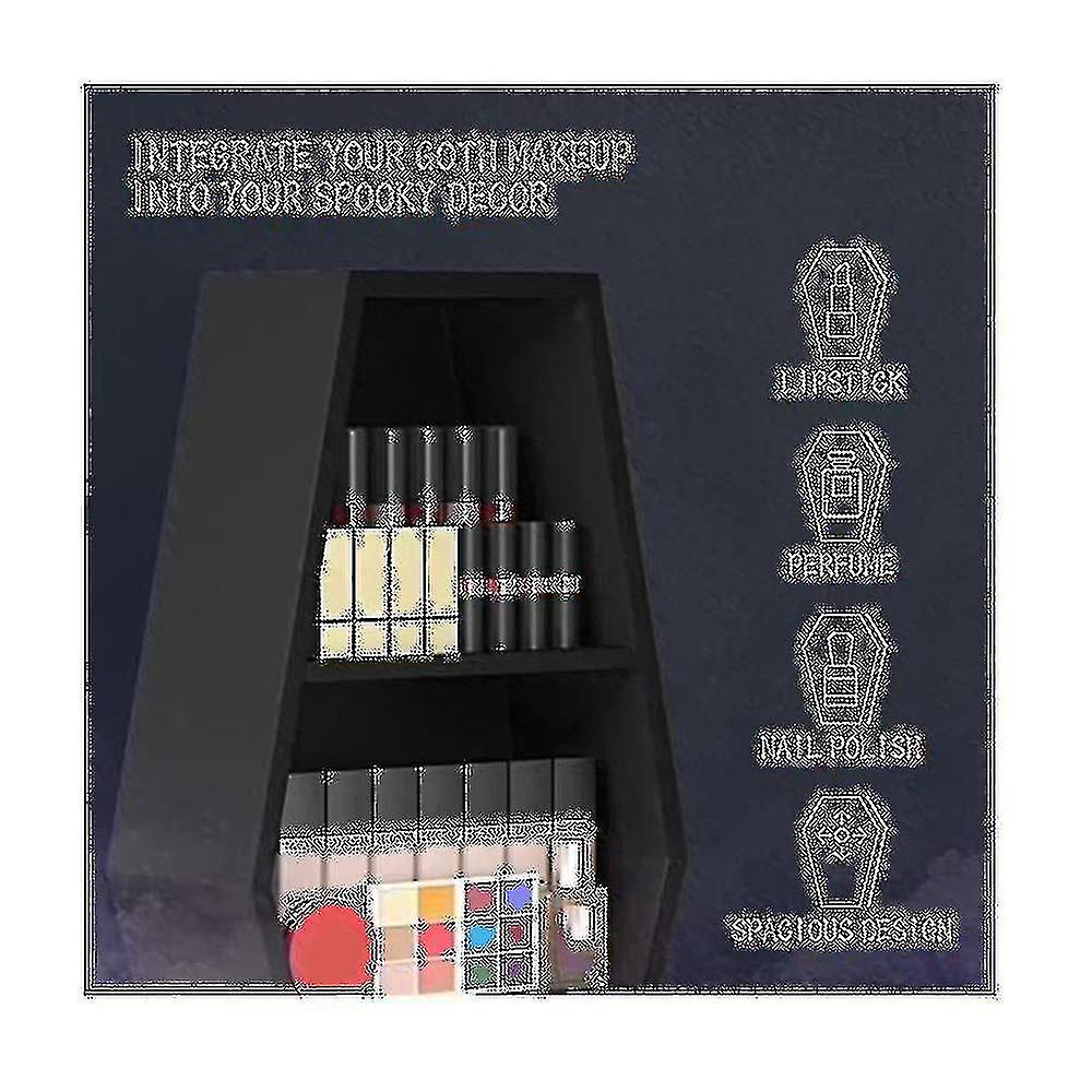 Makeup Coffin Shelf, Gothic Makeup Organizer For Spooky , Wall Mounted ...