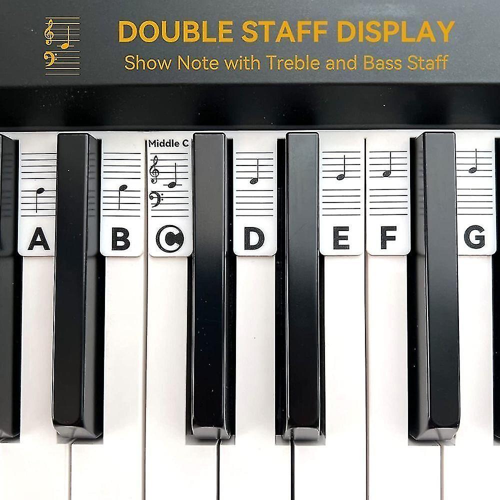 Removable Piano Keyboard Note Labels Reusable Silicone Piano Stickers ...