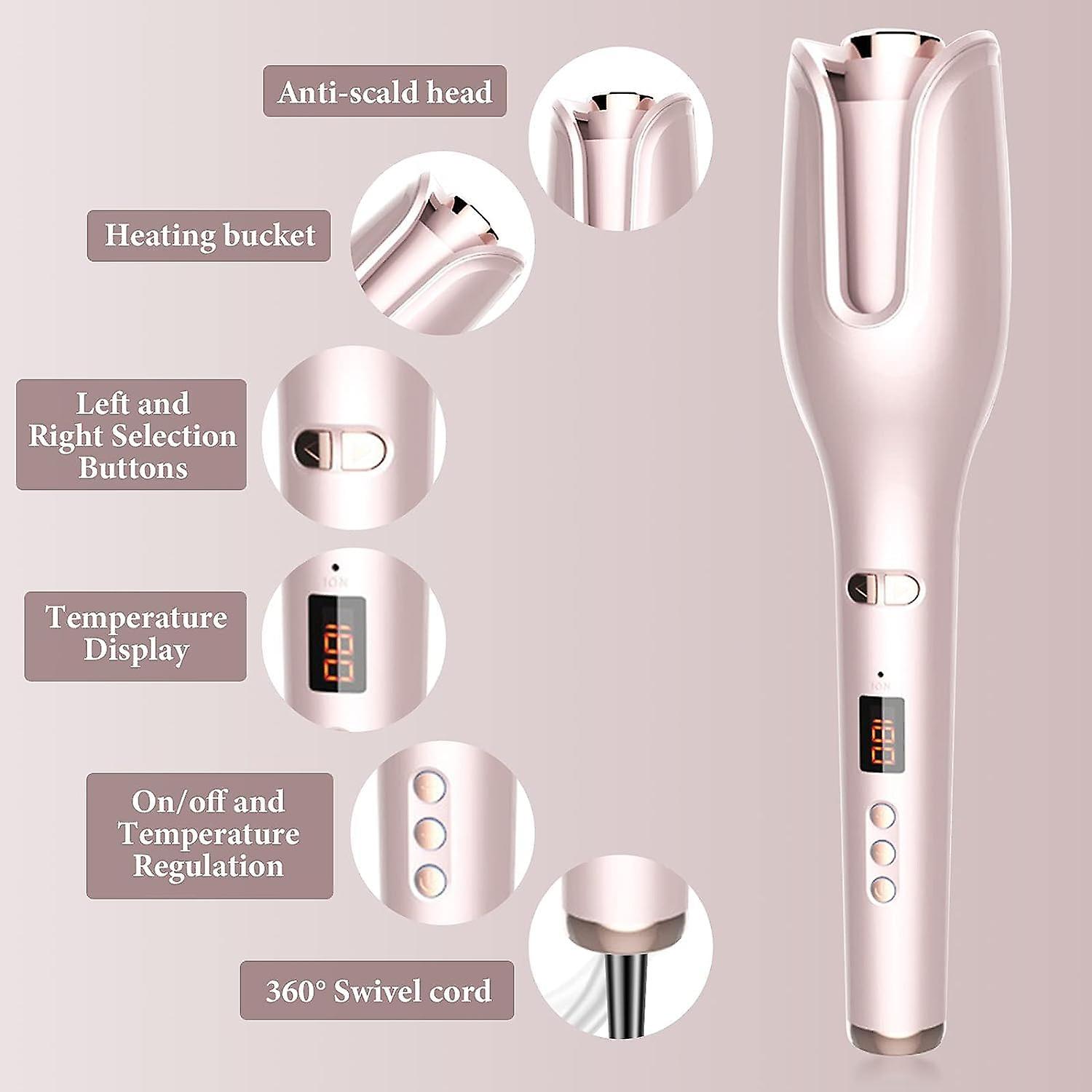 Portable automatic curling iron, negative ion left and right rotating ...