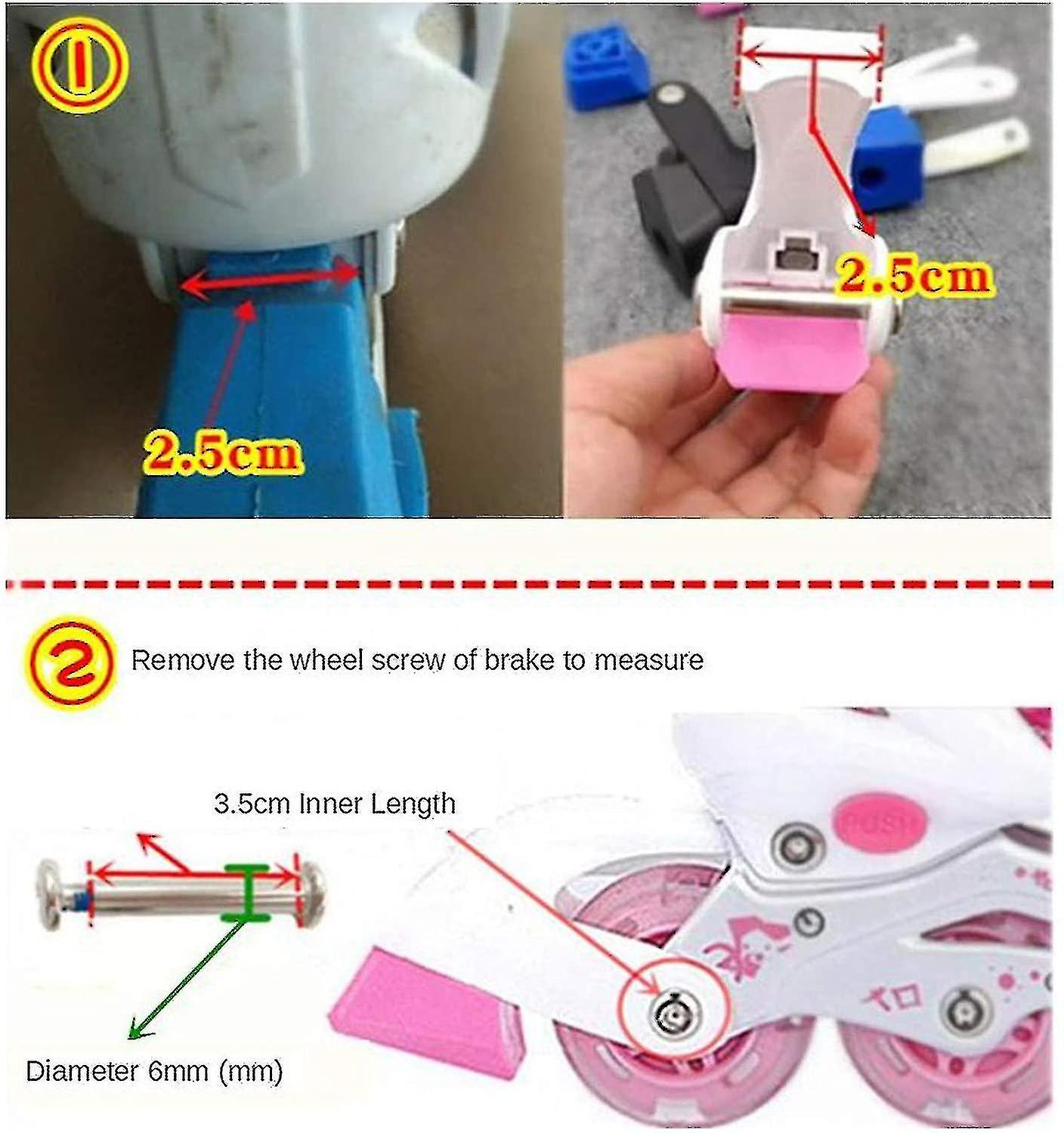 Universal Inline Skate Brake Stopper, Roller Skate Brakes Block Pad ...