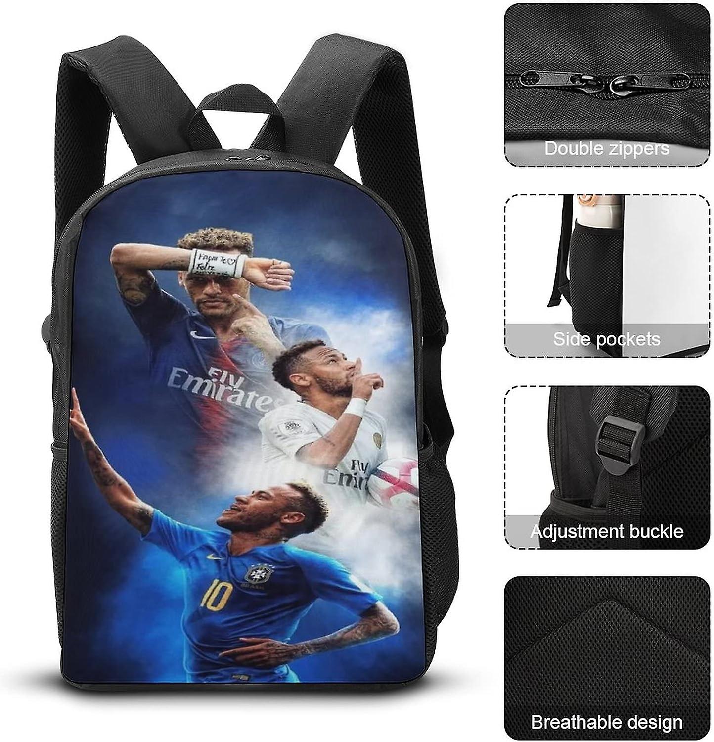 GENBAK Kids School Backpack 3D Printed Neymar Backpack Football Player ...